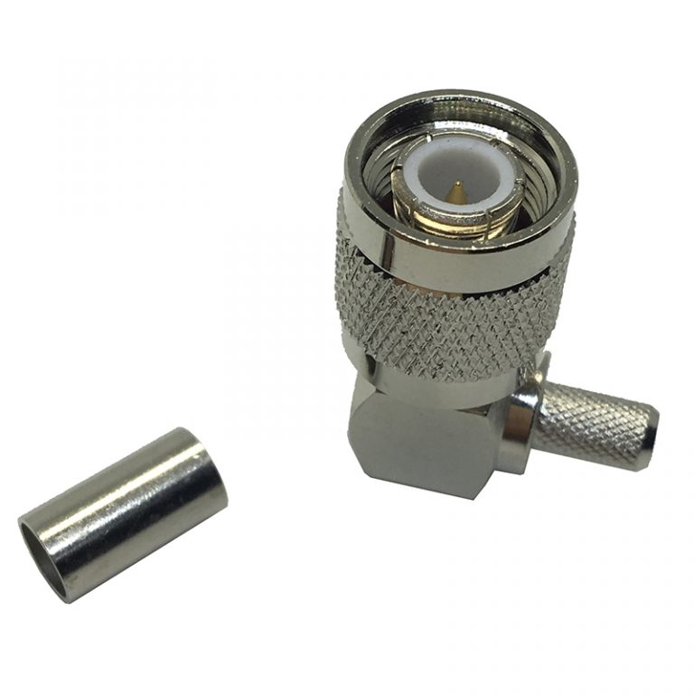 TNC Right Angle Crimp Plug RG-316, RG-174, 50 Ohm - NQ Comm